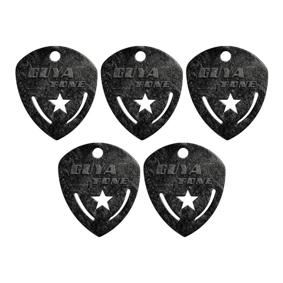 Guyatone MR25CF2/5枚セット カーボン素材 マルチ・ラウンド アシンメトリー ティアドロップ型 Crystal ...