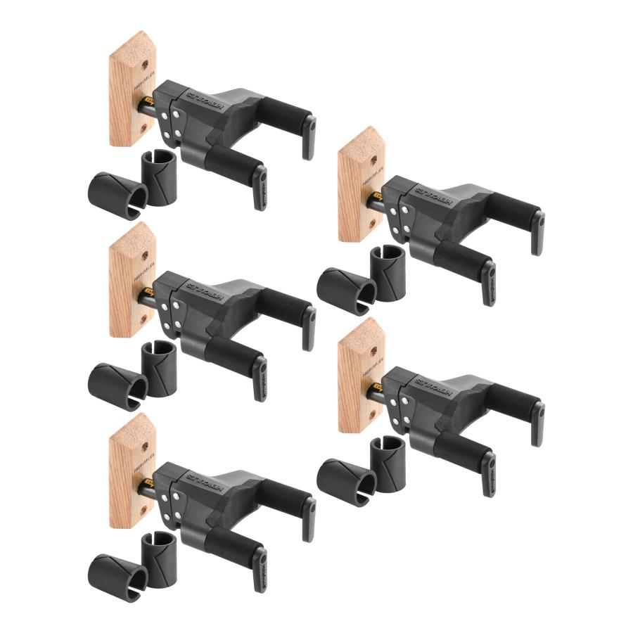 HERCULES GSP38WB PLUS×5 (GSP38WB+) ワイドネック対応 壁掛け式 ギターハンガー ギタースタンド5個セット ...