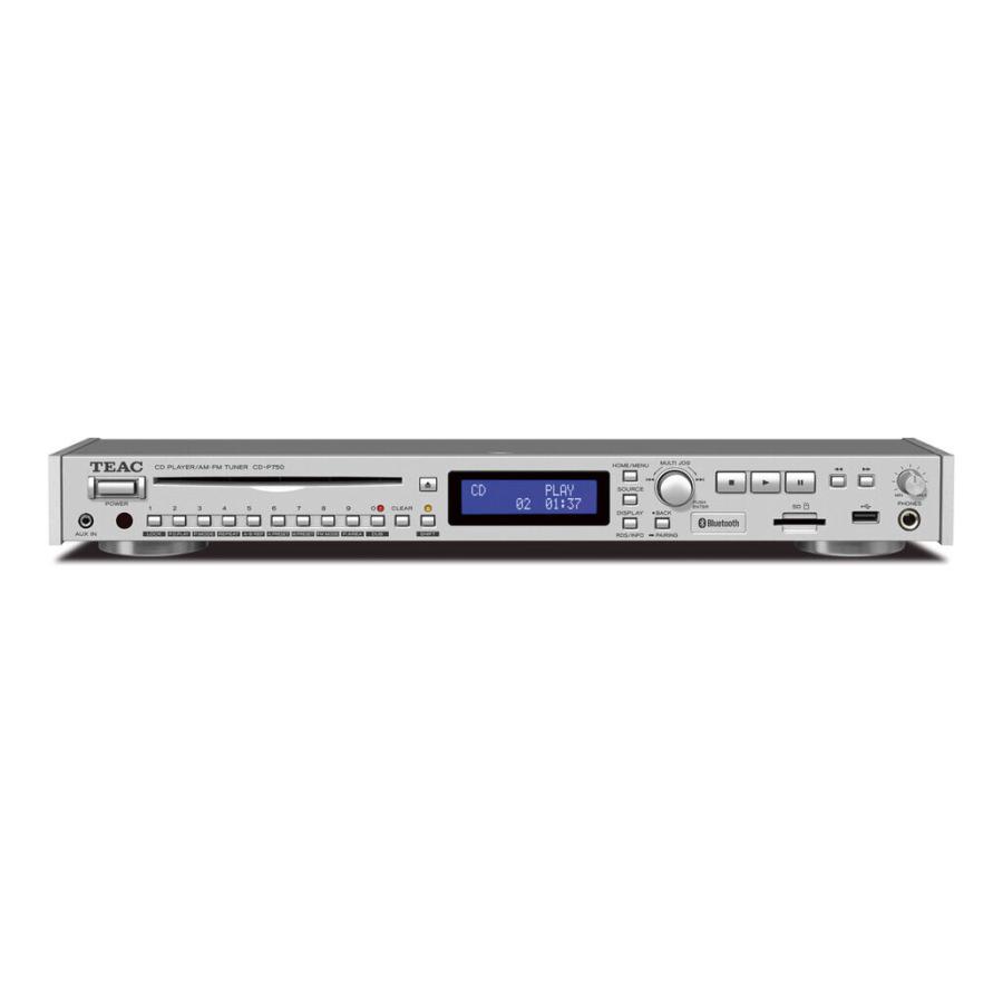 TEAC CD-P750-S / Bluetooth AM・FMチューナー搭載 CDプレーヤー : 愛曲楽器 Yahoo!ショッピング店 - 通販 - Yahoo!ショッピング