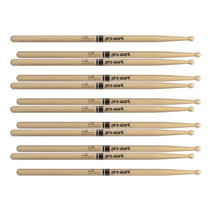 [6ペア]ProMark TX707W ヒッコリー Simon Phillips(サイモンフィリップス) ウッドチップ ドラムスティック プロ ...