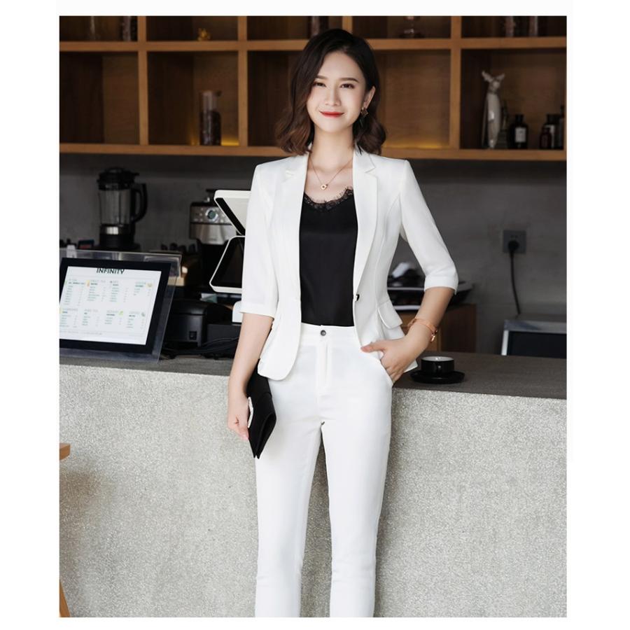 大きいサイズ S-5L 全2色 スーツセット ペプラムジャケット 五分袖 OL 通勤 オフィス着 ビジネス 制服 パンツスーツ スカートスーツ : yjxz-ql8601kk : AIL ...