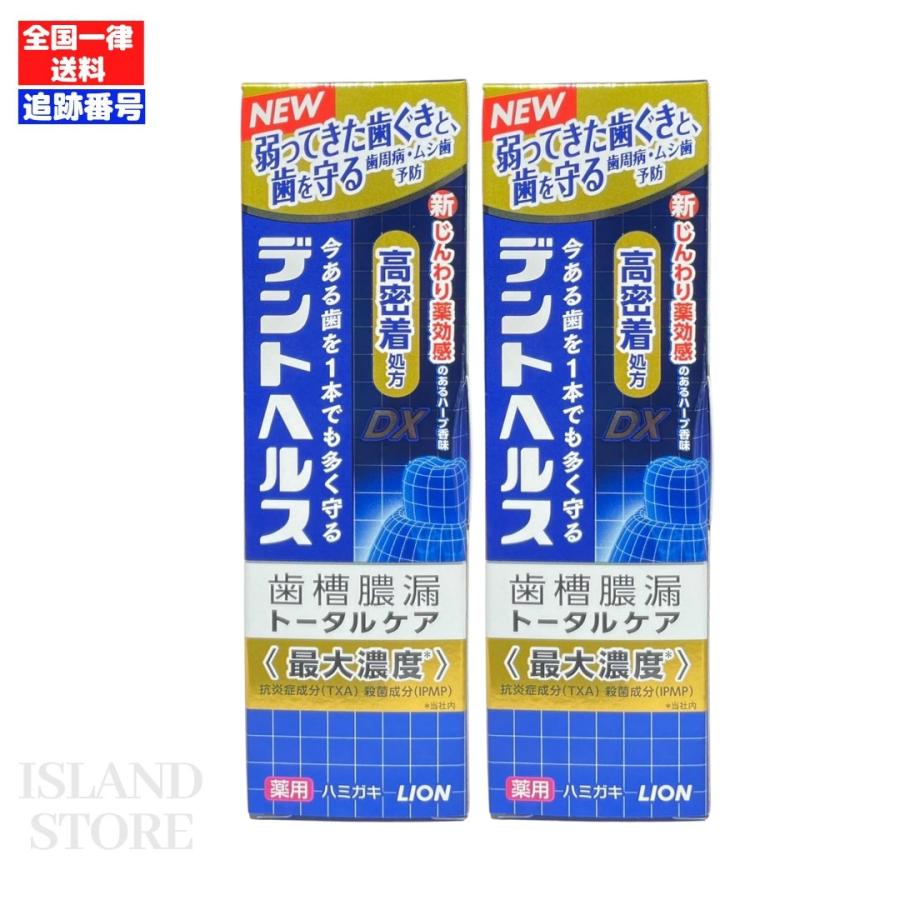 デントヘルス 薬用ハミガキDX 85g 2個セット 歯磨き粉 歯槽膿漏 歯周病 口臭 虫歯予防 ライオン : アイランド Yahoo!店 - 通販 - Yahoo!ショッピング