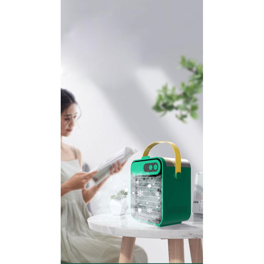 エアコン ニクーラーエアコン 冷風機 小型クーラー 卓上クーラー 家庭用 コンパクト 持ち運びが便利 加湿 水冷扇風機 夏 熱中症対策 ...