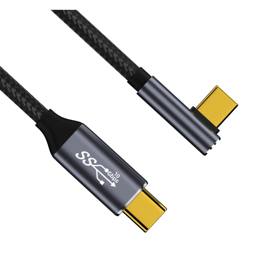 TYPE C L型ケーブル USB3.1 Gen2（10Gbps）高速データ転送 1m 100W PD 4K映像出力ビデオ伝送 タイプC ...