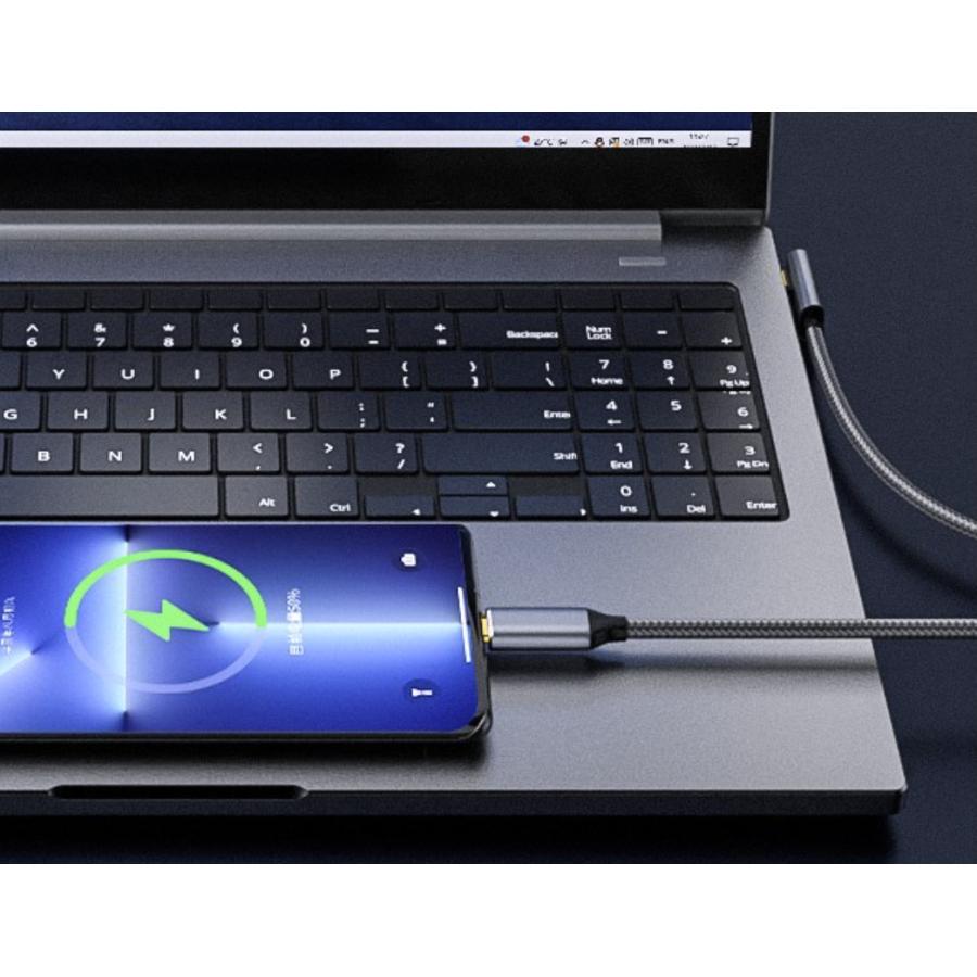 TYPE C L型ケーブル USB3.2 Gen2 10Gbps 高速データ転送 2m 100W PD3.0 4K映像出力ビデオ伝送 タイプC ...