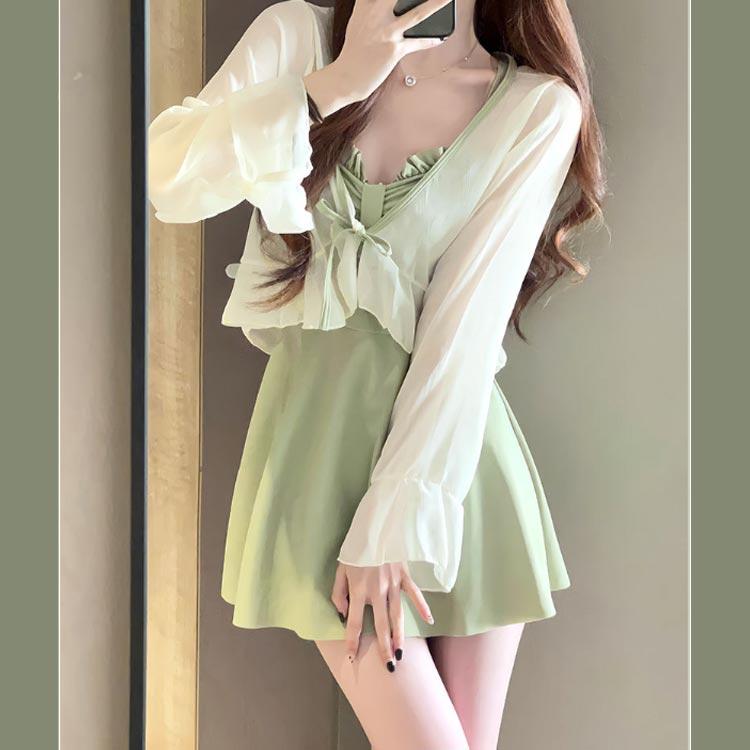 ショートパンツ 高校生 レディース 2点セット 水着 おしゃれ タンキニ 可愛い ワンピース トップス 長袖 露出控えめ ゆったり セパレート 30代 : aimerfleur - 通販 ...