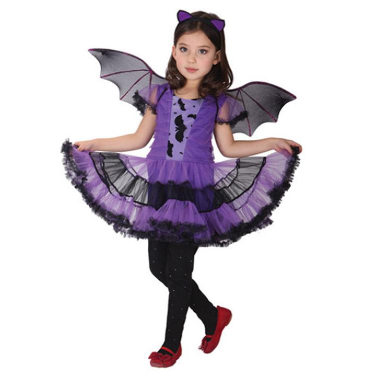 魔女特集 ハロウィン 衣装 子供 コスプレ 仮装 コスチューム 魔法使い 妖精 100 ハロウィーン仮装 コウモリ キッズ 140cm ワンピー : aimerfleur - 通販 ...