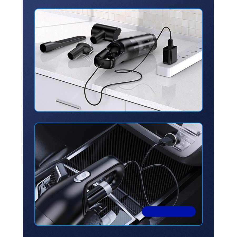 ハンディクリーナー コードレス 強力 吸引 USB充電 カークリーナー 車 掃除機 小型 軽量 : aimerfleur - 通販 - Yahoo!ショッピング
