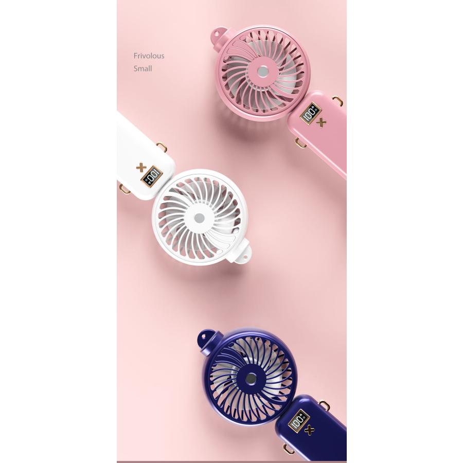 ミニ扇風機 ミスト ハンディファン 3way ストラップ 卓上 手持ち 首かけ 充電式 風量調整 携帯 コンパクト 熱中症対策 : aimerfleur - 通販 - Yahoo!ショッピング