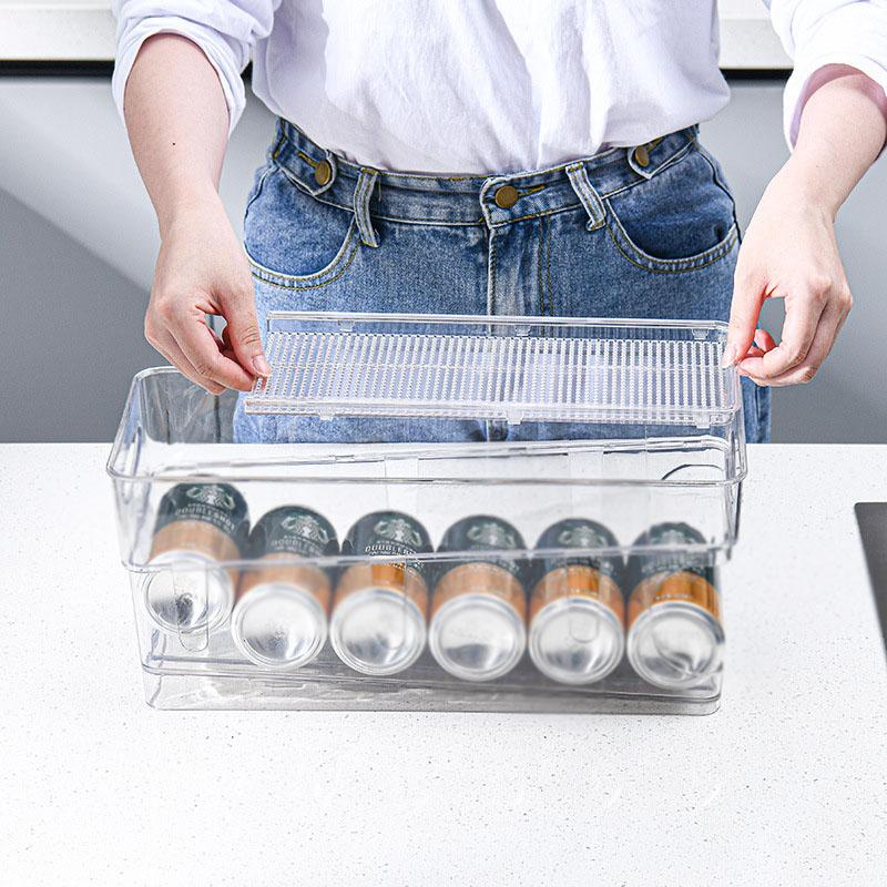 缶収納ラック 冷蔵庫 収納ラック 缶ビール 缶ストッカー 二重仕上げ 缶ビールホルダー キッチン収納 炭酸飲料 省スペース コンパクト 卓上収納 取り : goodem377751 ...