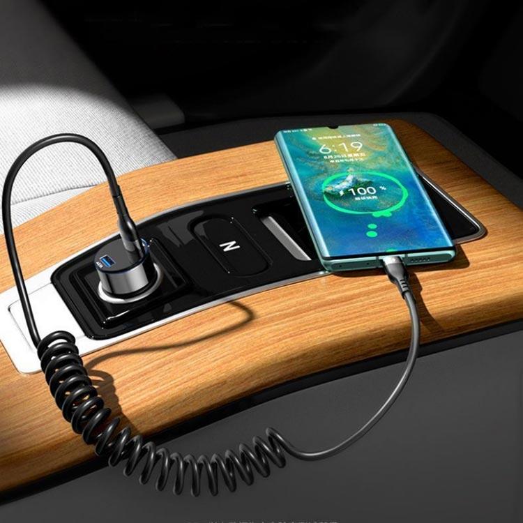 iPhoneカールケーブル 伸縮自由 カールタイプ iPhoneケーブル 5A高速充電 USB充電ケーブル Type-c Android アイフォンデ : aimerfleur - 通販 ...