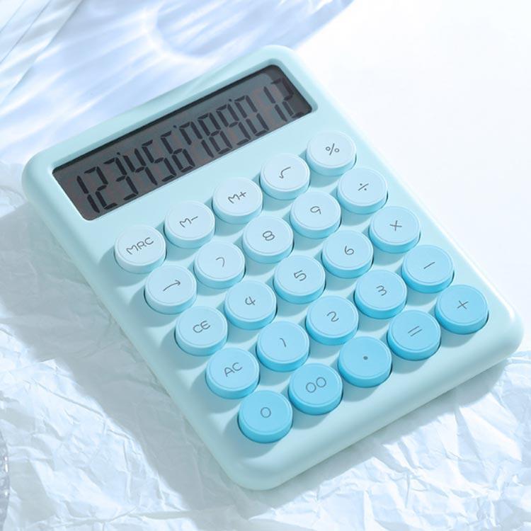電卓 電卓 電卓 計算機 大きい 12桁 大型液晶ディスプレイ かわいい ラウンドボタン 丸ボタン 持ち運び便利 簿記 日常・基本 オフィス用 事務用 :healt607761 ...