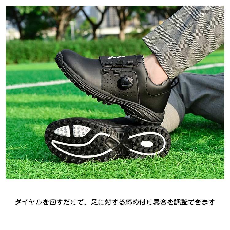 ゴルフシューズ メンズ スパイクレス ダイヤル式 ゴルフ シューズ スニーカータイプ ローカット スポーツシューズ 耐衝撃 耐滑 滑り止め 防水 軽量 :yuzu372673 ...