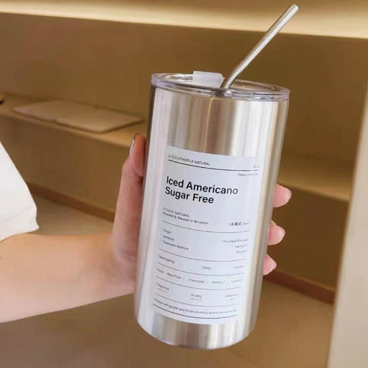 タンブラー こぼれない 600ml 20oz 持ち運び 保温 保冷 蓋付き ステンレス ストロー 付き 大容量 コーヒー タンブラー マグボトル 洗い :yuzu387107 ...