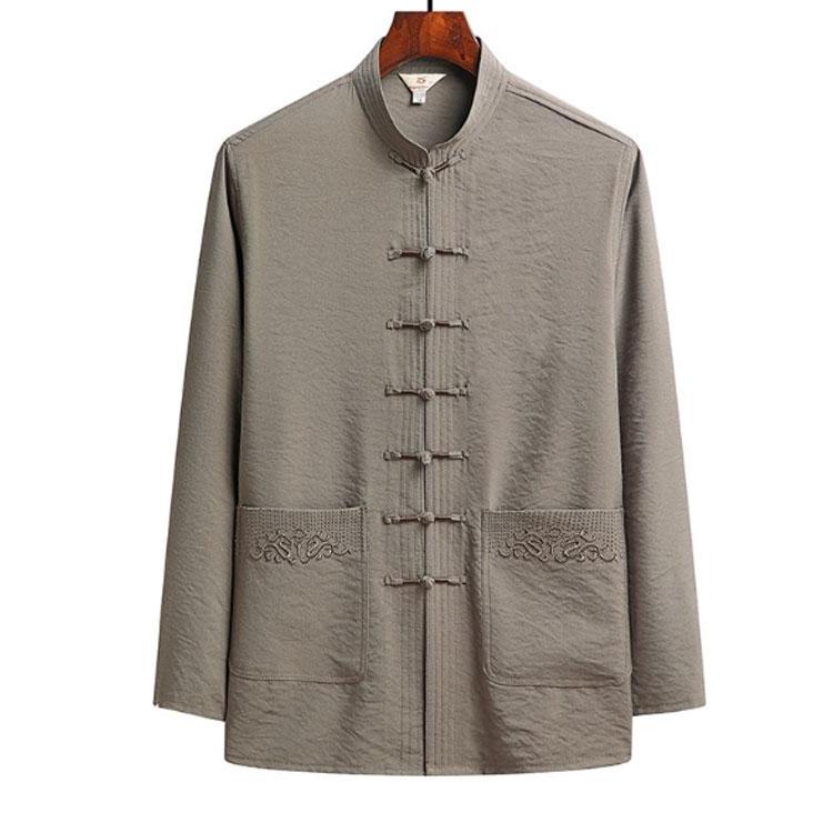 チャイナシャツ カンフー服 カジュアルシャツ チャイナ服 男性用 太極拳服 メンズ 中華風 男性 涼しい 立ち襟 カンフーシャツ チャイナボタン トッ :yuzuc601385 ...