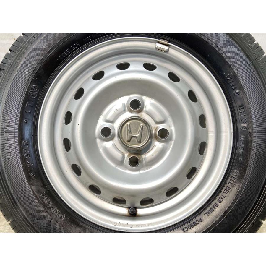 DUNLOP 中古タイヤ サマータイヤ ホイールセット 4本セット 145R12 8PR ホンダ純正 12x3.5 100-4穴 ダンロップ エナセーブ VAN01 : タイヤ・ホイール ...