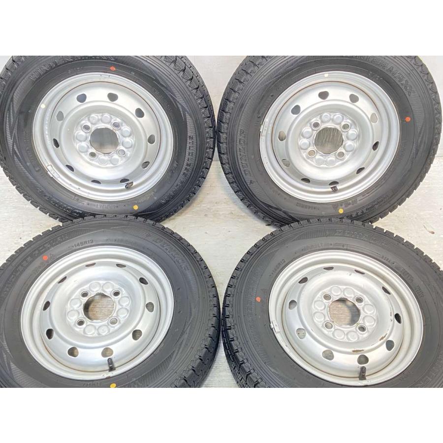 DUNLOP 中古タイヤ スタッドレスタイヤ ホイールセット 4本セット 145R12 6PR 12x3.5 100-4穴 ダンロップ ウィンターマックス SV01 : タイヤ・ホイール ...