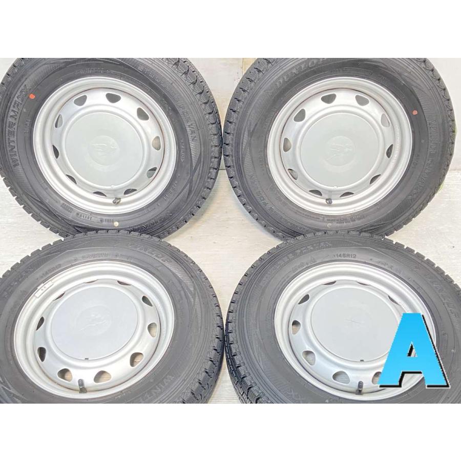 DUNLOP 中古タイヤ スタッドレスタイヤ ホイールセット 4本セット 145R12 6PR キャロウィン 12x4.0 100/110/114.3-4穴 SV01 : タイヤ・ホイール ...