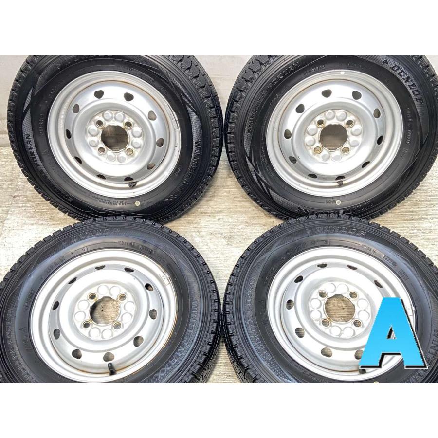 DUNLOP 中古タイヤ スタッドレスタイヤ ホイールセット 4本セット 145R12 6PR TOPY M74 12x3.5 100-4穴 ダンロップ ウィンターマックス SV01 ...