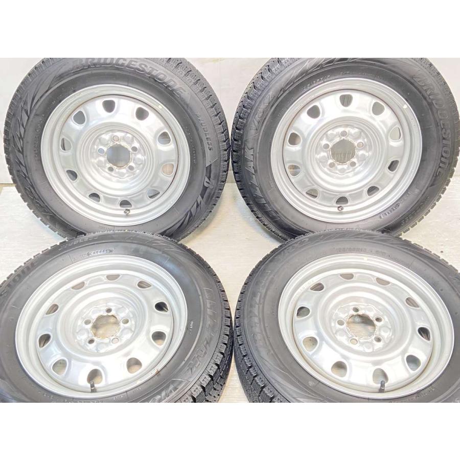 BRIDGESTONE 中古タイヤ スタッドレスタイヤ ホイールセット 4本セット 195/65R15 TOPY M61 15x6.0 100-5穴 ブリヂストン ブリザック VRX2 ...