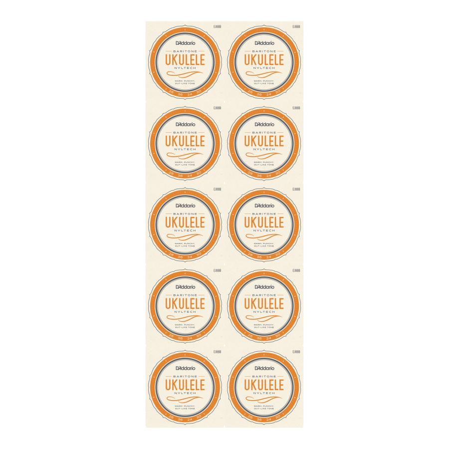 [弦×10セット]D'Addario EJ88B Nyletech バリトンウクレレ弦×10セット/メール便発送・代金引換不可 ダダリオ ...