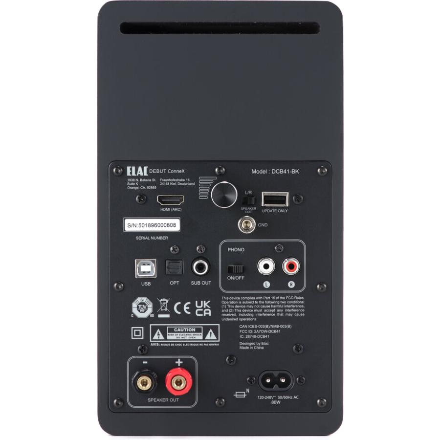 ELAC DCB41 BLACK(ペア) Debut ConneX USB/HDMI/TOS/Bluetooth/PHONO接続対応 ...