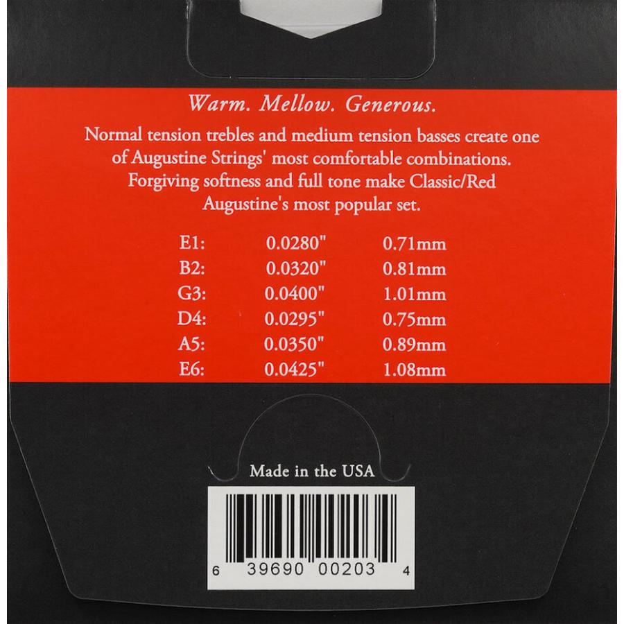 AUGUSTINE RED SET×1セット ミディアムテンション/メール便発送・代金引換不可 : さくら山楽器 - 通販 - Yahoo!ショッピング