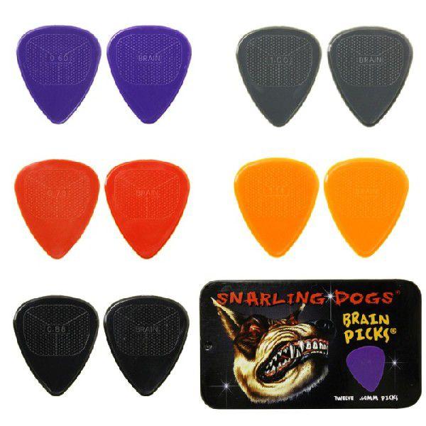 D'Andrea Snarling Dogs BRAIN PICKS ピックケース付 ナイロン ギターピック12枚セット/メール便発送・代金 ...
