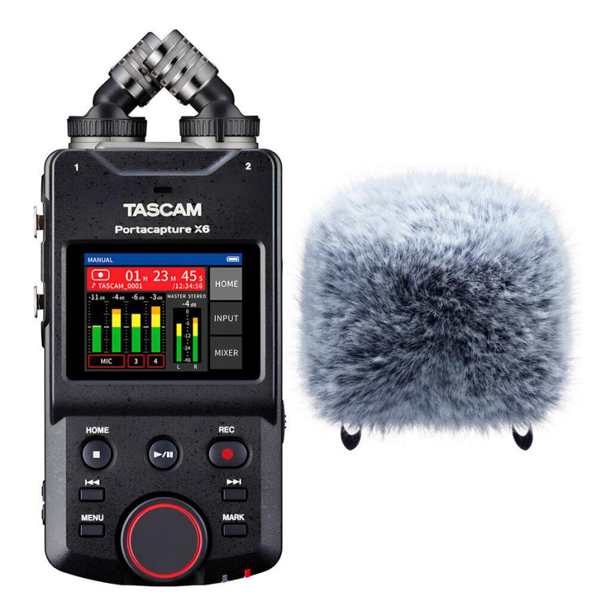 TASCAM Portacapture X6+WS-86 32bitフロート録音 6トラックポータブルレコーダー/ウィンドスクリーン付 ...
