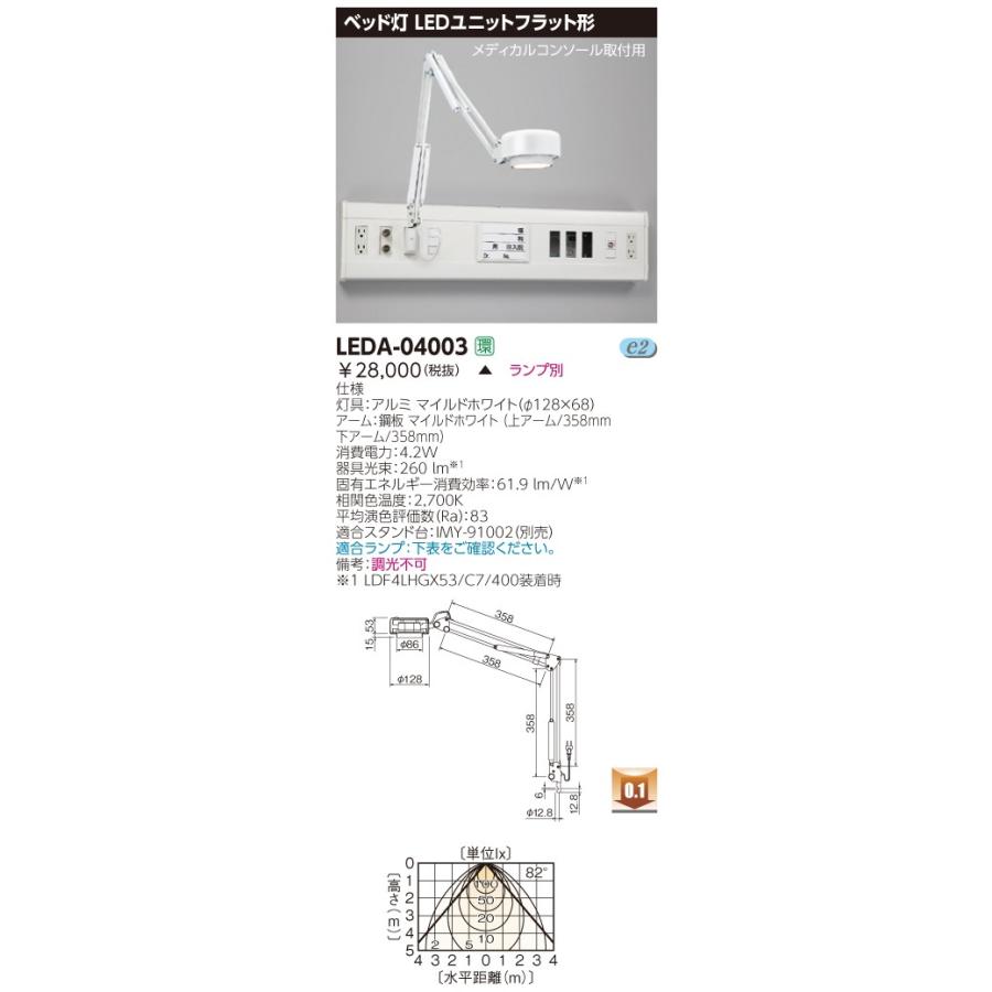 東芝ライテック (手配品) LED器具ベット灯 LEDA-04003 (LEDA04003) : アイピット(インボイス対応店) - 通販 ...