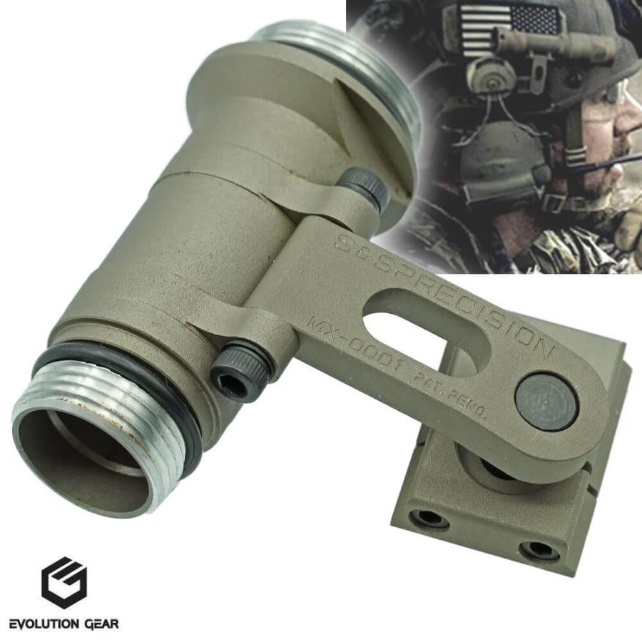 Evolution Gear製 S&S PRECISIONタイプ M-Ax ACR ヘルメット レイル対応 surefire ライトマウント ...