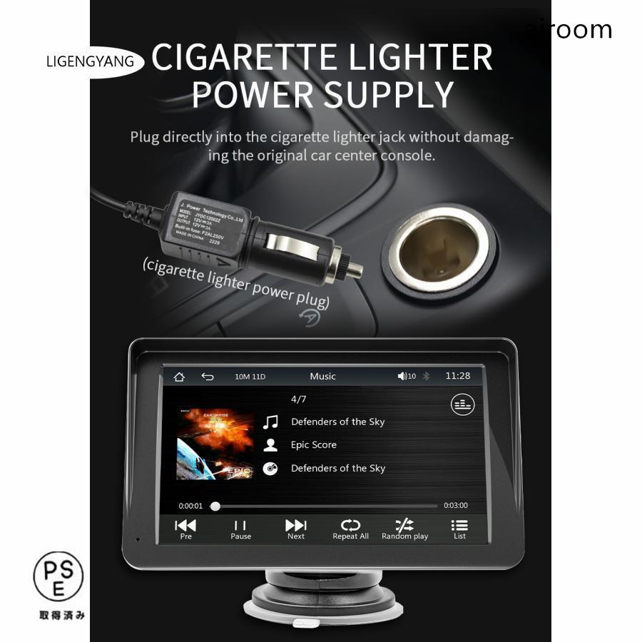 カーナビ ディスプレイオーディオ カーオーディオ iPhone ポータブル ディスプレイ Bluetooth AUX android youtube 対応 ミラーリング : airoom ...