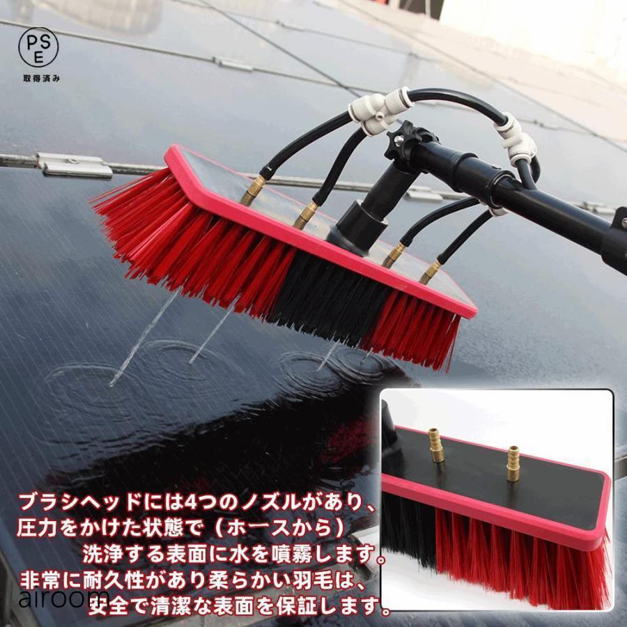 高所掃除ブラシ 散水ブラシ 3.6m~9m 給水伸縮ブラシ 外壁掃除 35Cmブラシヘッド 窓ガラス/壁掃除 高所ワイパー 超ロングポール 業務用 軽量 取り外しが簡単 : airoom ...