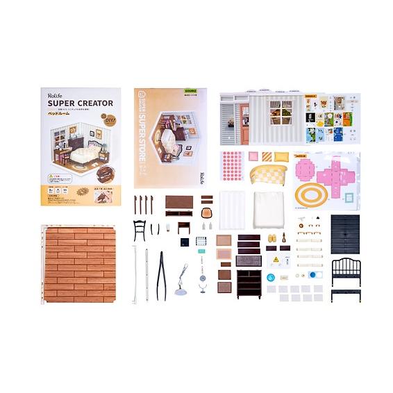 ROBOTIME ベッドルーム【DW009】Rolife スーパークリエイターシリーズ（組立キット）（日本正規品） : エアプロ - 通販 ...