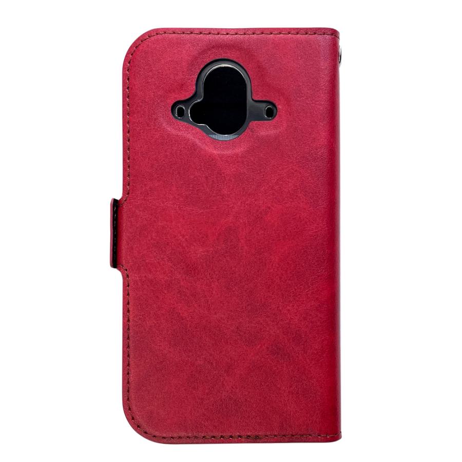 air-J らくらくスマートフォン ケース F52B 手帳型 docomo ドコモ カードルーペ付 らくらくスマホ Android カーボン ...