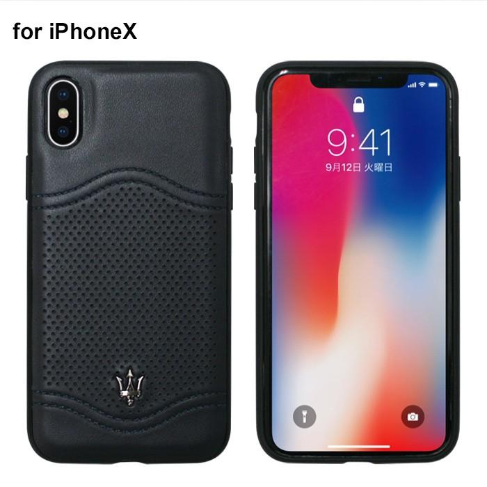 Maserati MASERATI マセラティ 公式ライセンス品 iPhoneX iPhone8 iPhone7 iPhone6s iPhone6 本革 TPU 手帳型ケース ブラック レッド ...