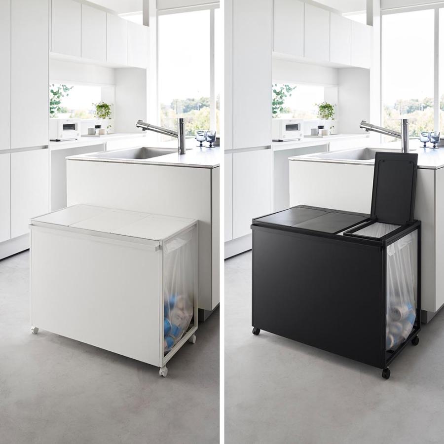蓋付き目隠し分別ダストワゴン タワー 45L 3分別 山崎実業 tower ホワイト ブラック 18 : BEAUTYPARK Yahoo!店 - 通販 - Yahoo!ショッピング