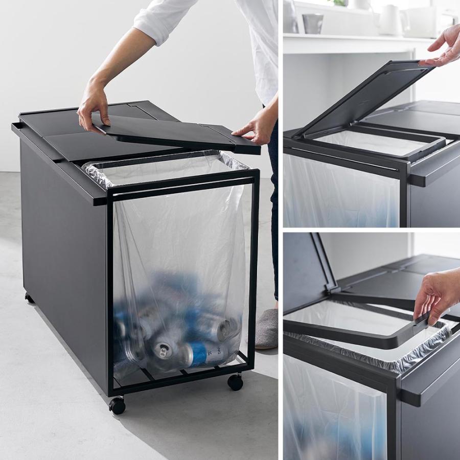 蓋付き目隠し分別ダストワゴン タワー 45L 3分別 山崎実業 tower ホワイト ブラック 18 : BEAUTYPARK Yahoo!店 - 通販 - Yahoo!ショッピング