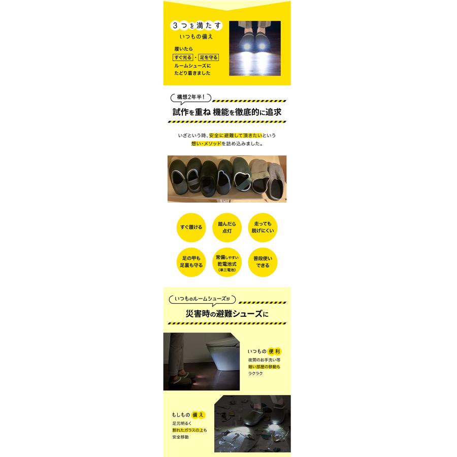 SONAENO 防災ライトルームシューズ 防災 ライト付きスリッパ 災害時はもちろん. 夜中のトイレなど日常使いにも大活躍 防災のプロ監修 送料無料 : アイシーズ - 通販 - Yahoo ...