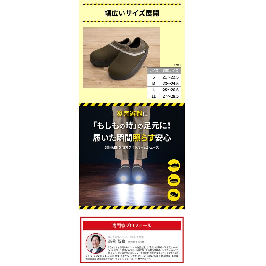 SONAENO 防災ライトルームシューズ 防災 ライト付きスリッパ 災害時はもちろん. 夜中のトイレなど日常使いにも大活躍 防災のプロ監修 送料無料 : アイシーズ - 通販 - Yahoo ...