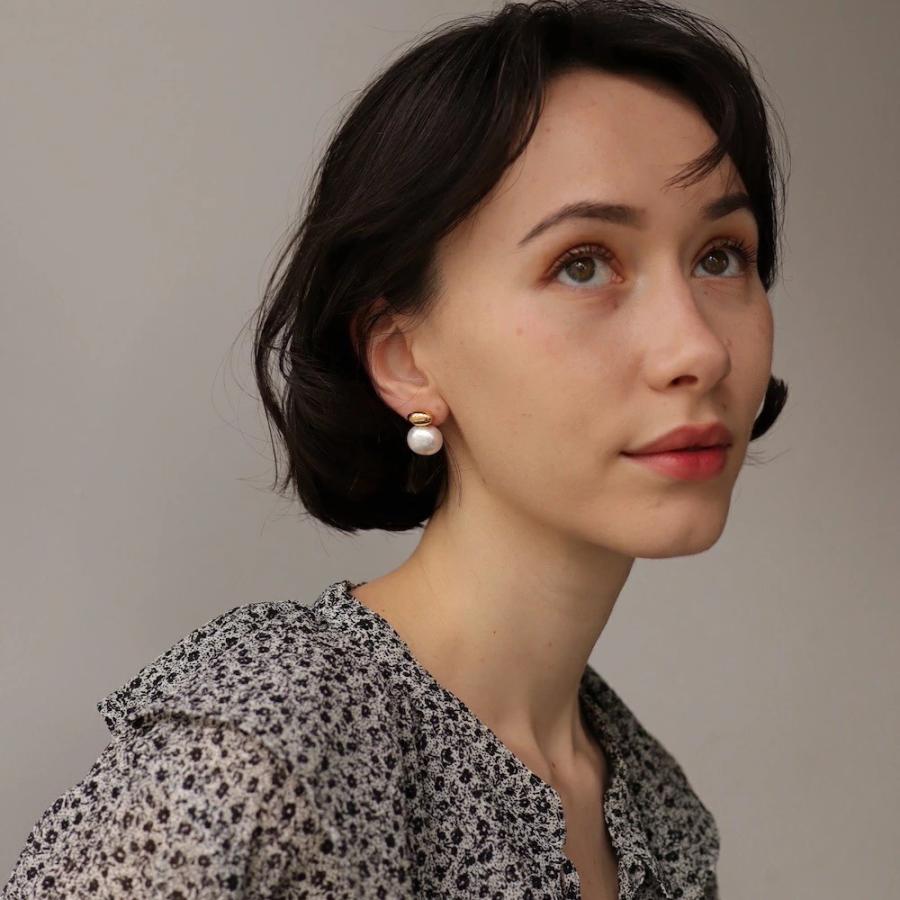 AJIRO ACCESSORY ピアス アレルギー対応 レディース 大ぶり シルバー ゴールド フォーマル オケージョン セレモニー 人気 P058 : AJIRO ACCESSORY ...