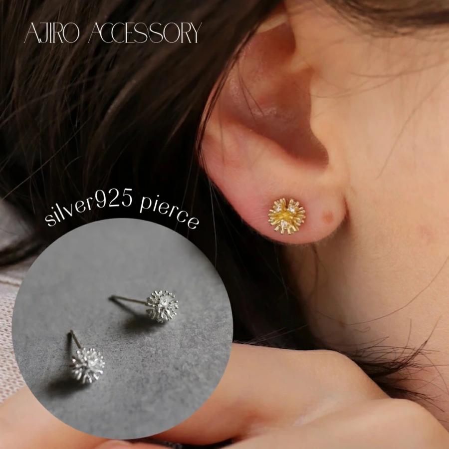ピアス イヤリング ajiro accessory ミニピアス レディース 小ぶりシルバー925 シルバー マット ジルコン石 ストーン 人気 P061 : as0115 : AJIRO ...