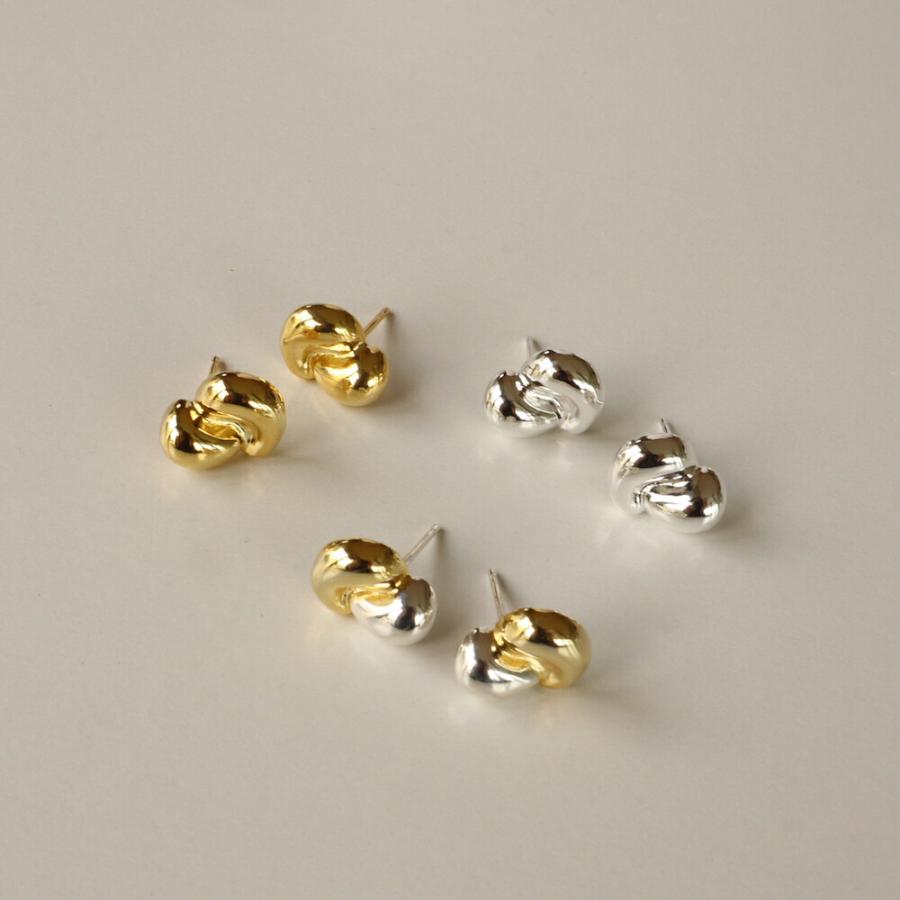 AJIRO ACCESSORY ピアス イヤリング レディース ミニピアス 小ぶり シルバー925 シルバー おしゃれ シンプル マット 女性 バイカラー ajiro accessory ...