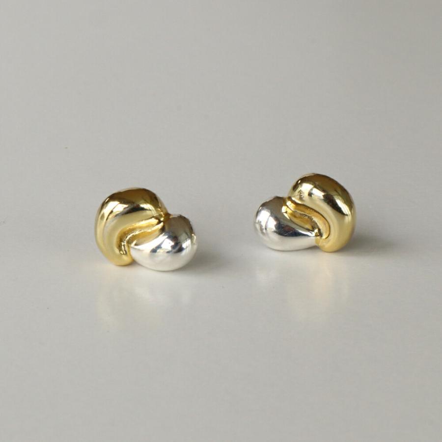 AJIRO ACCESSORY ピアス イヤリング レディース ミニピアス 小ぶり シルバー925 シルバー おしゃれ シンプル マット 女性 バイカラー ajiro accessory ...