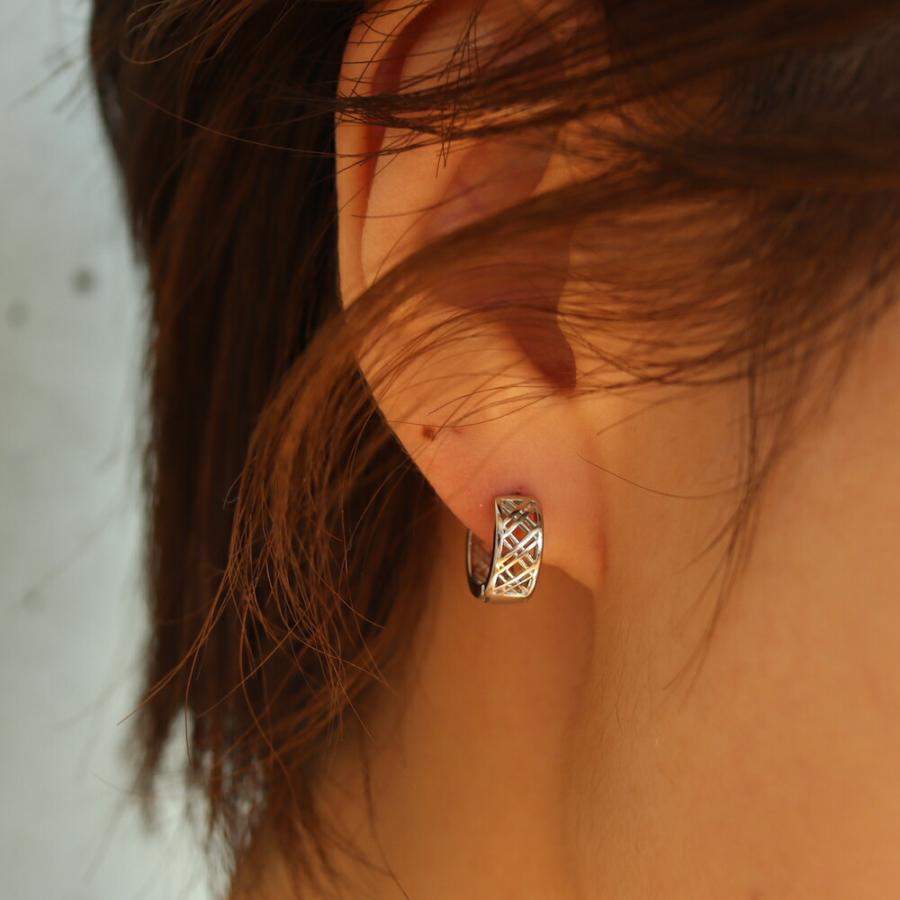 AJIRO ACCESSORY ピアス レディース フープ キャッチレス 小ぶり シルバー925 シルバー シルバーアクセサリー シンプル ajiro accessory P011 ...