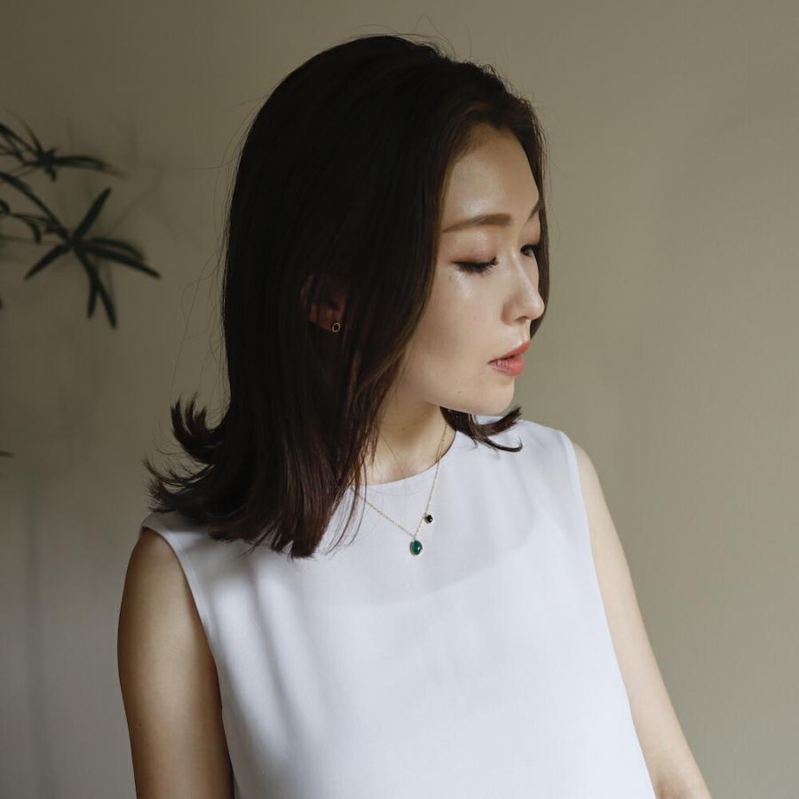 AJIRO ACCESSORY ネックレス ajiro accessory サージカル ステンレス アレルギー対応 ブラック グリーン 錆びない N080 : AJIRO ACCESSORY ...