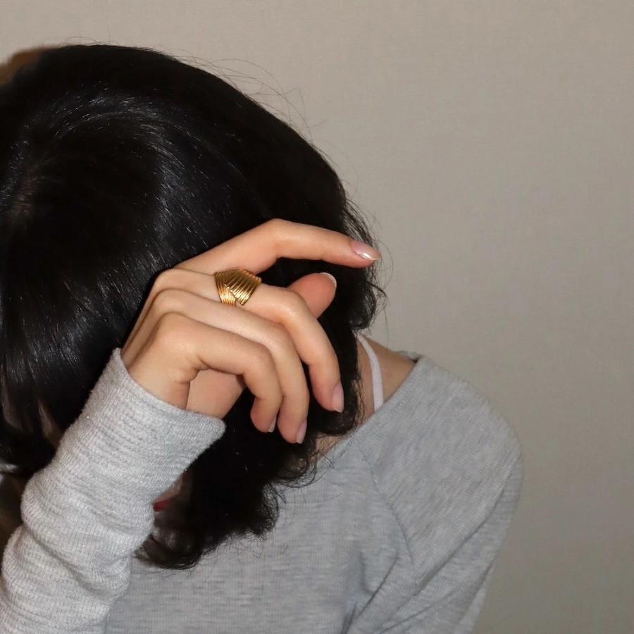 AJIRO ACCESSORY リング ajiro accessory 指輪 ステンレス ステンレスリング 金属アレルギー対応 ゴールド シルバー おしゃれ レディース メンズ R054 ...