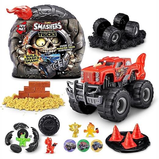 【ZURU】 スマッシャーズ モンスタートラック サプライズ(ディノトラック) スライム サンド コンパウンド/ティラノサウルス/恐竜 ...