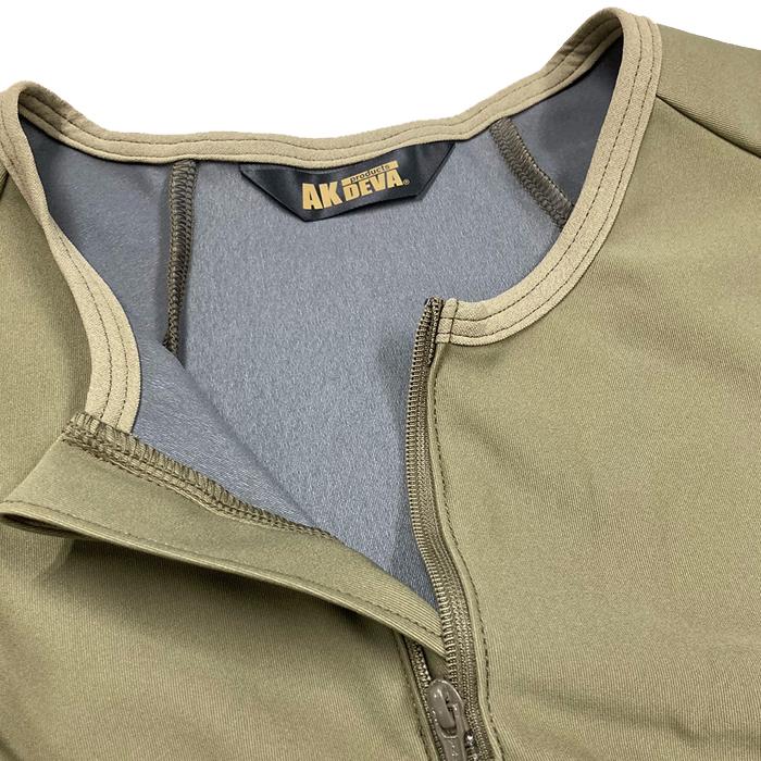 防風 保温 防寒 ゴア ウインドストッパー ストレッチインナージャケット 上衣のみ オリーブグリーン M-3Lサイズ AK products DEVA 日本製 : AK-SELECT 赤城工業 ...