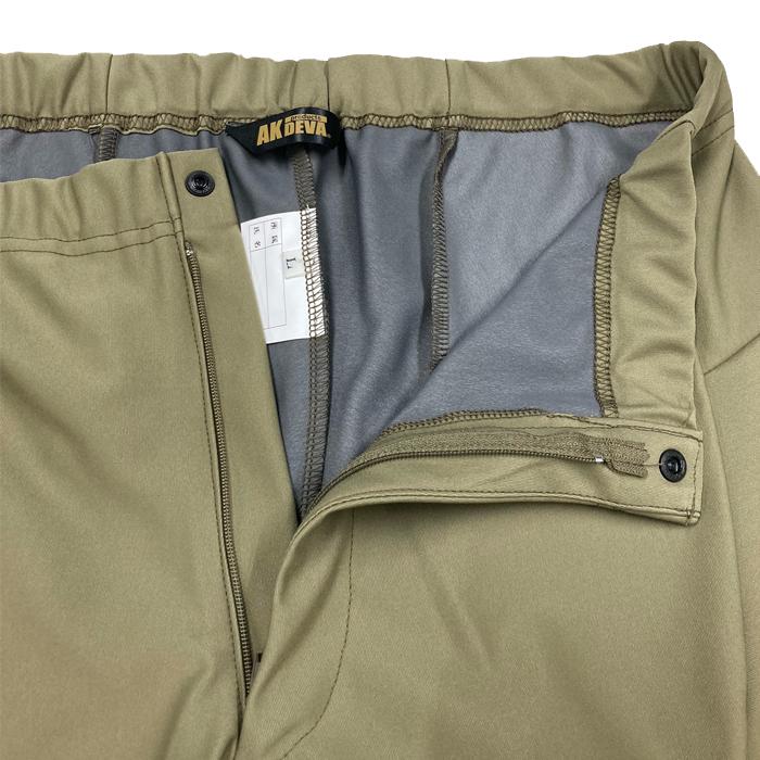 防風 保温 防寒 ゴア ウインドストッパー ストレッチインナーパンツ 下衣のみ オリーブグリーン M-3Lサイズ AK products DEVA 日本製 : AK-SELECT 赤城工業 ...